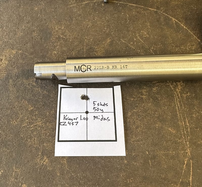 MCR CZ 457 Krieger 1.00 Straight CM - Modacam Custom Rifles